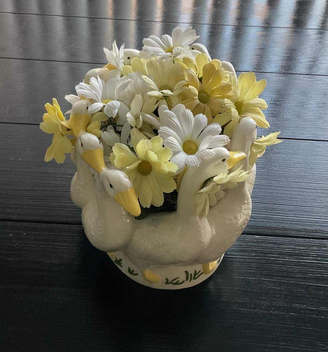 Vintage Holland Ring of Geese Centerpiece Gaggle of Geese Bowl Planter ...