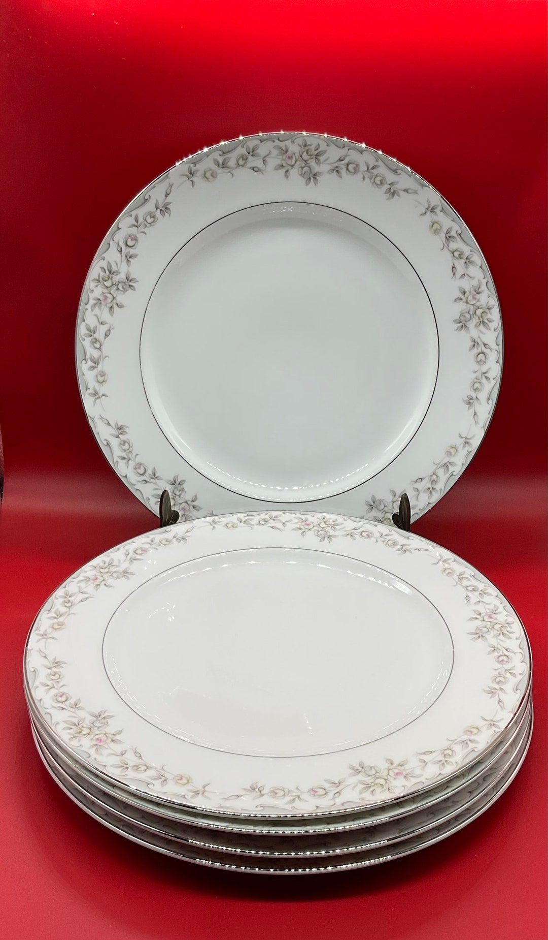 Vintage Citadel China Chantilly 1406 Yellow ,gray and Pink Roses Set of ...