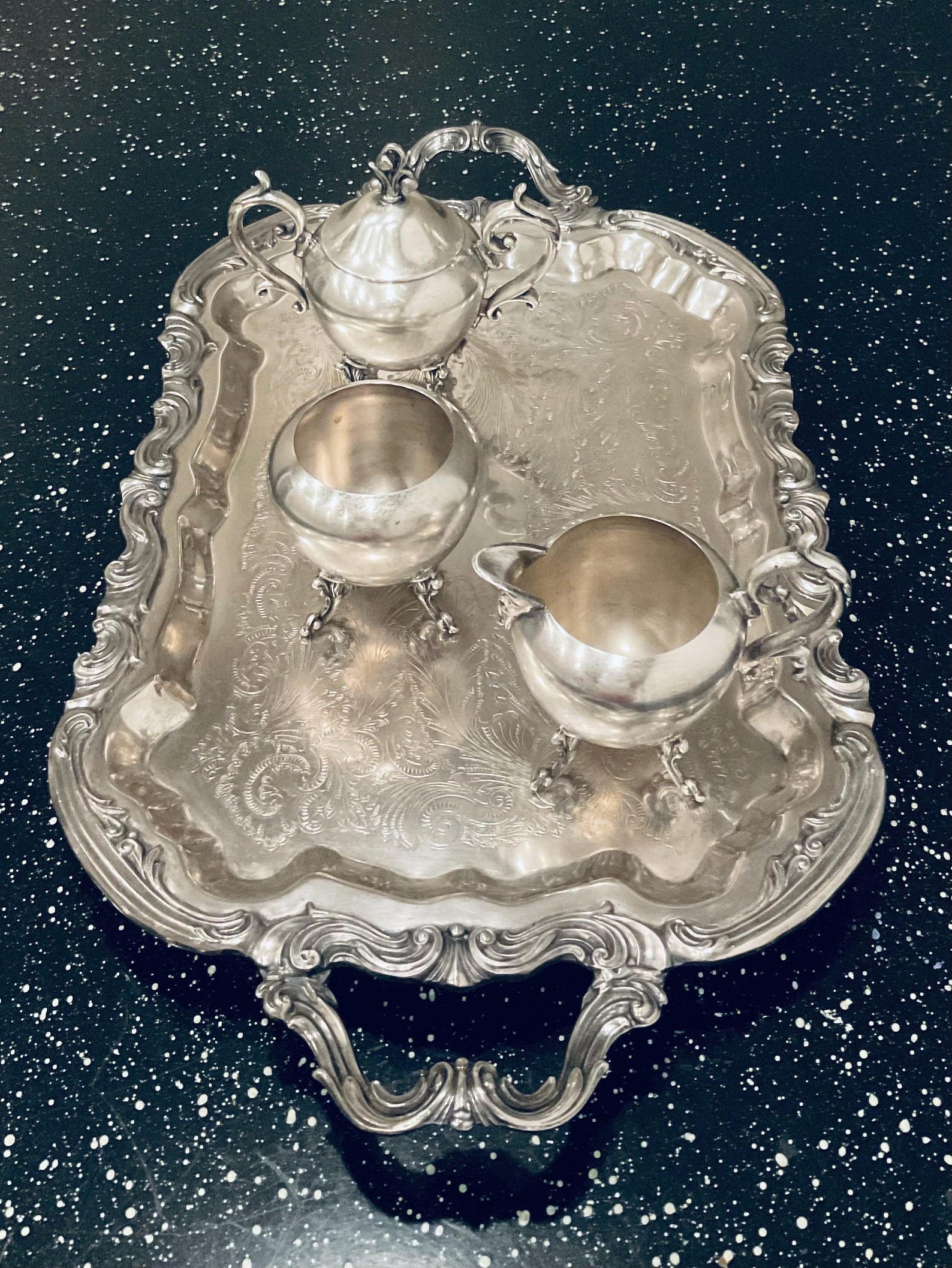 Vintage Silver on Copper BSC Reg. 6 -piece Tea and Coffee Service Set ...