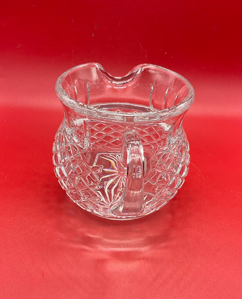 Vintage Vintage Heavy Lead Crystal Diamond Cut Pitcher - Etsy