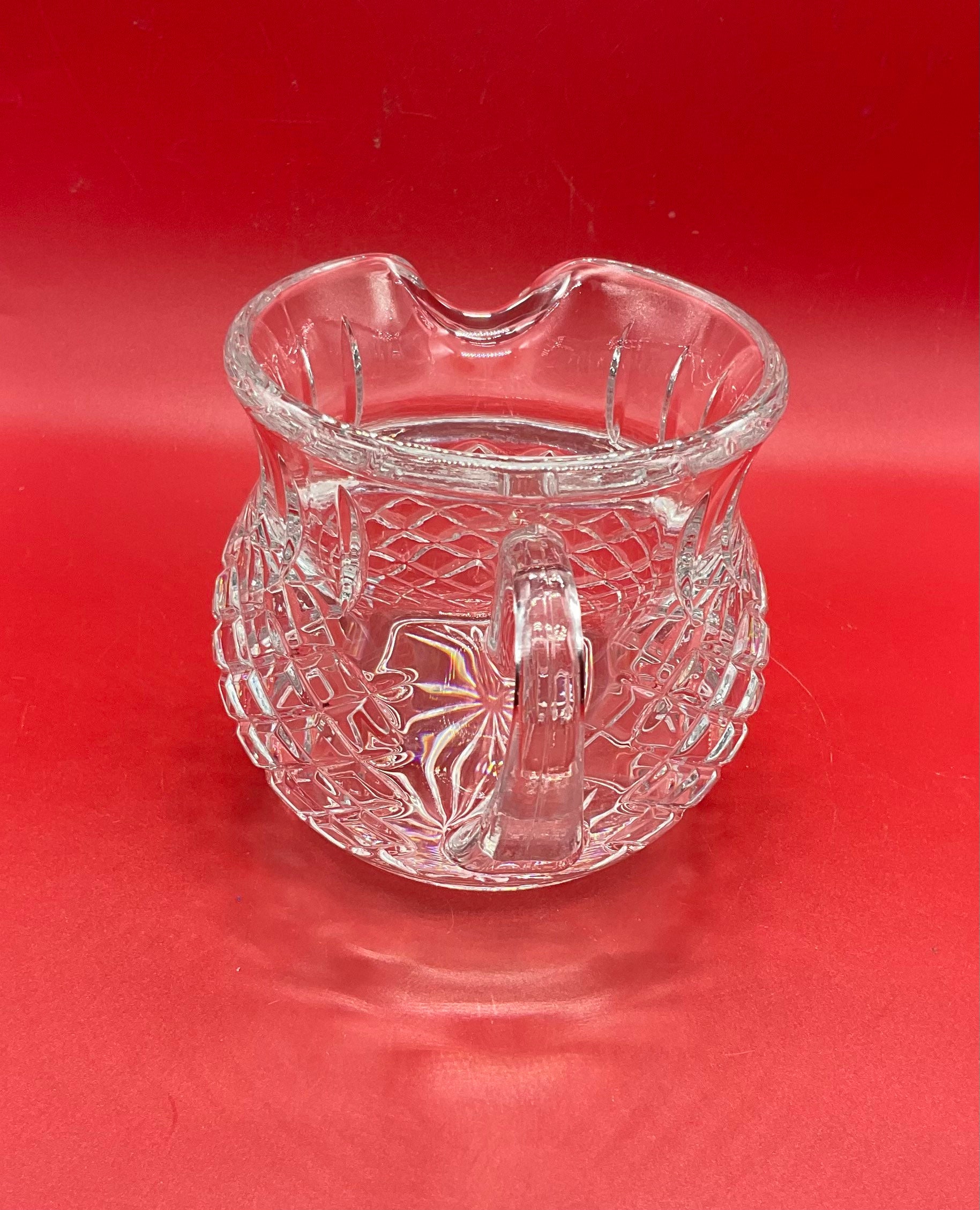 Vintage Vintage Heavy Lead Crystal Diamond Cut Pitcher - Etsy