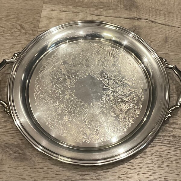 Oneida Silver Tray With Handles - Etsy