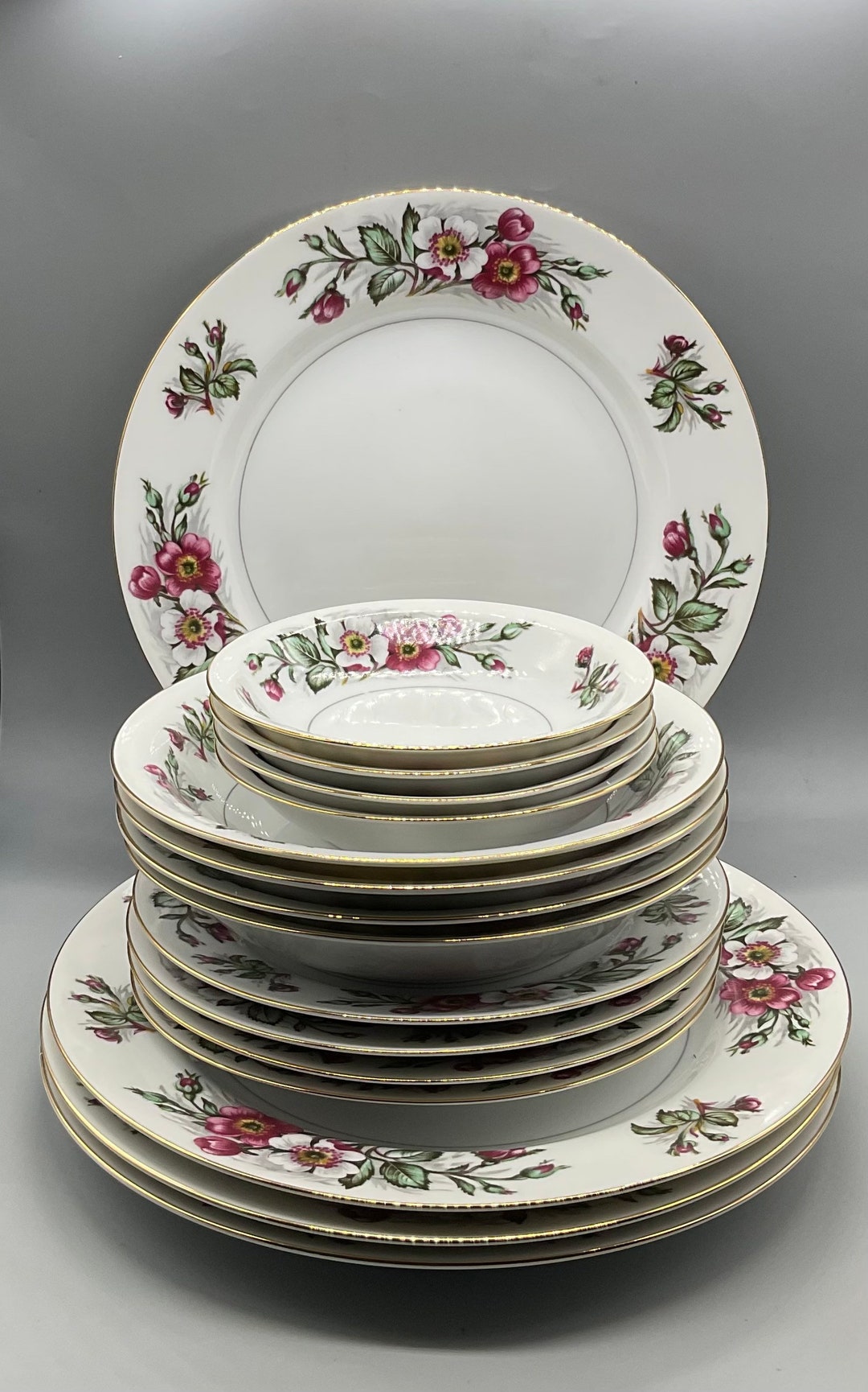 Vintage Monarch China “ Montana Rose “ Made in Occupied Japan 4 Piece ...
