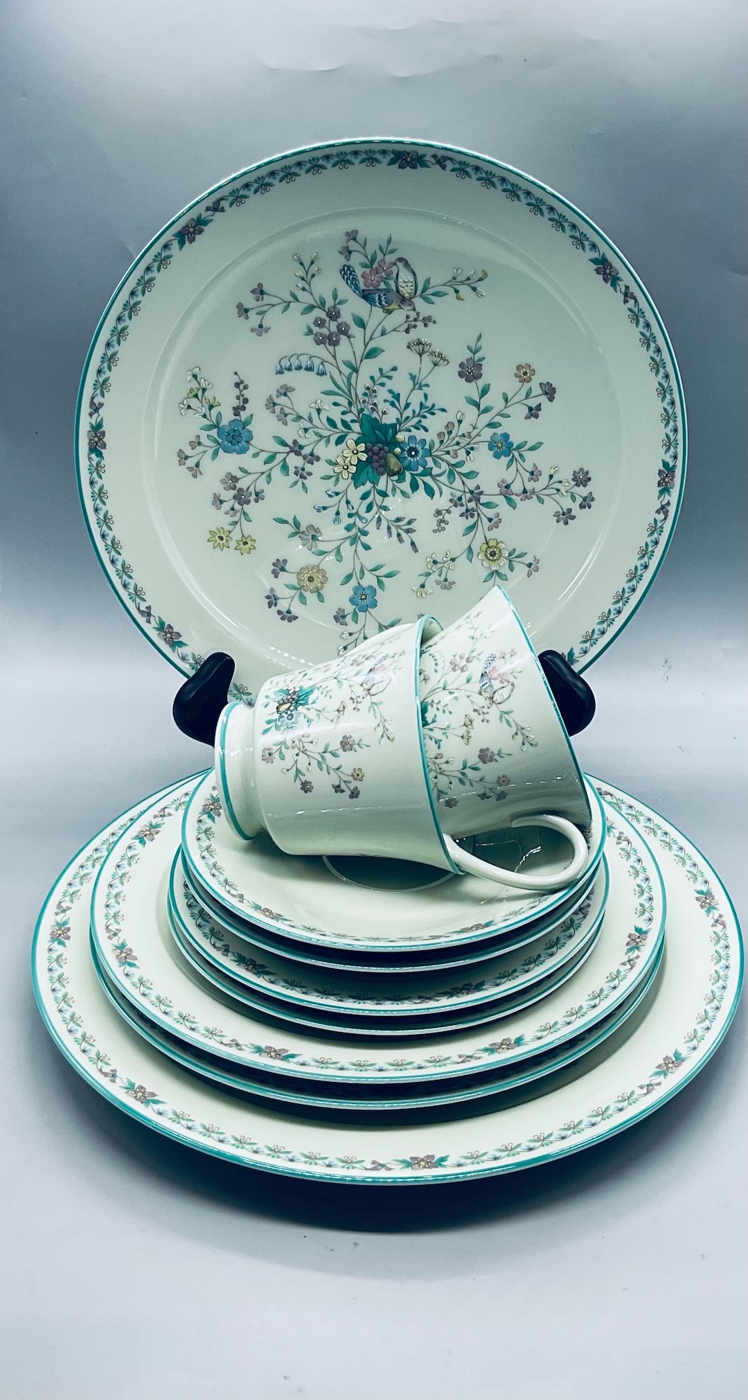 Vintage Noritake 8223 W80 Paradise Japan 5 Piece Place Setting Dinner ...
