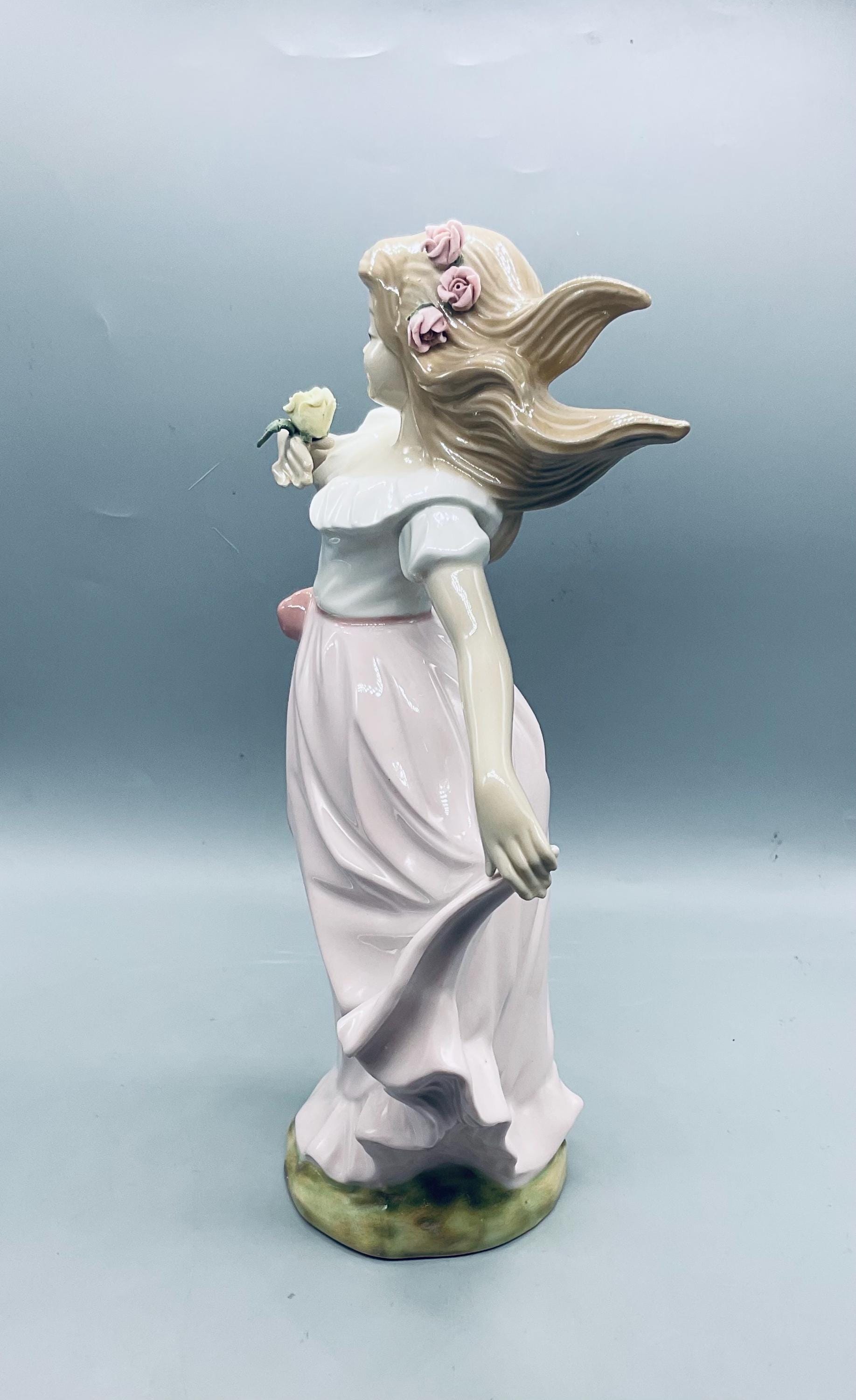 Vintage Tengra Hand Made in Spain Valencia Girl With Roses Figurine - Etsy