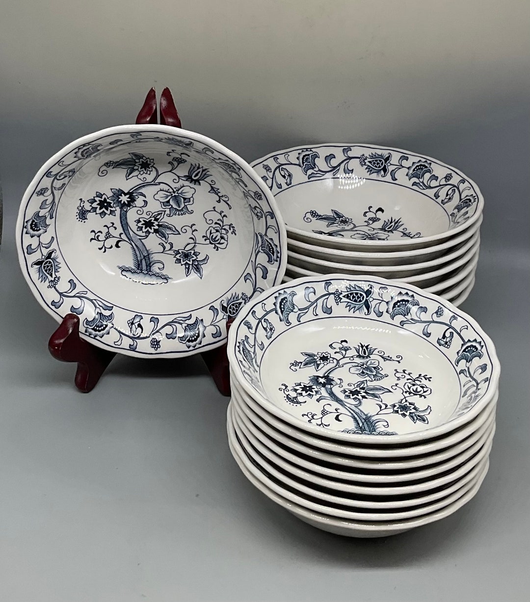 Vintage Nikko Ming Tree Double Phoenix Japan 8 Cereal Bowls - Etsy