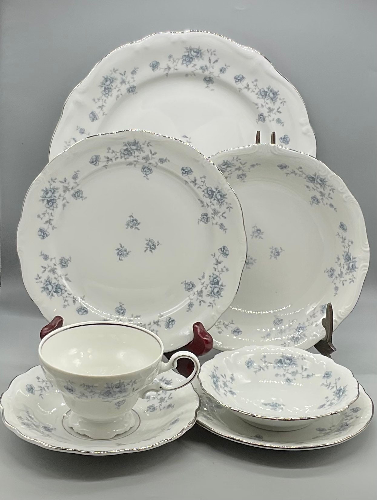 Vintage Johann Haviland Bavaria Germany“blue Garland “ 7 Piece Place ...