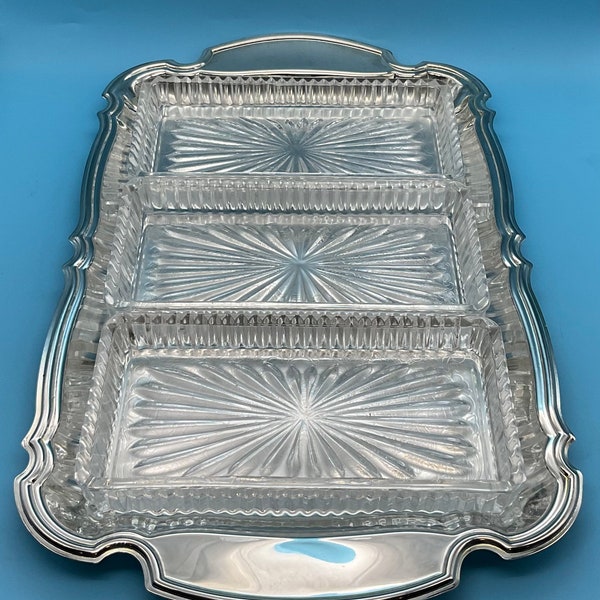 Glass Relish Tray - Etsy