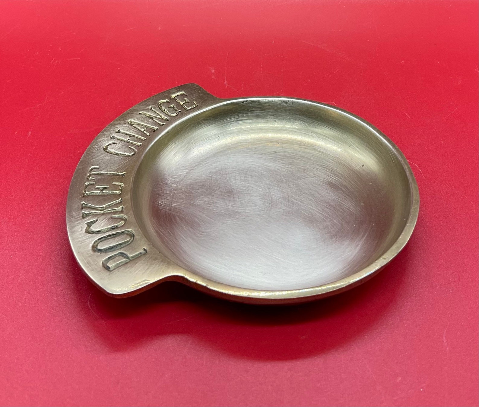 Vintage Solid Brass Pocket Change Valet Dish - Etsy