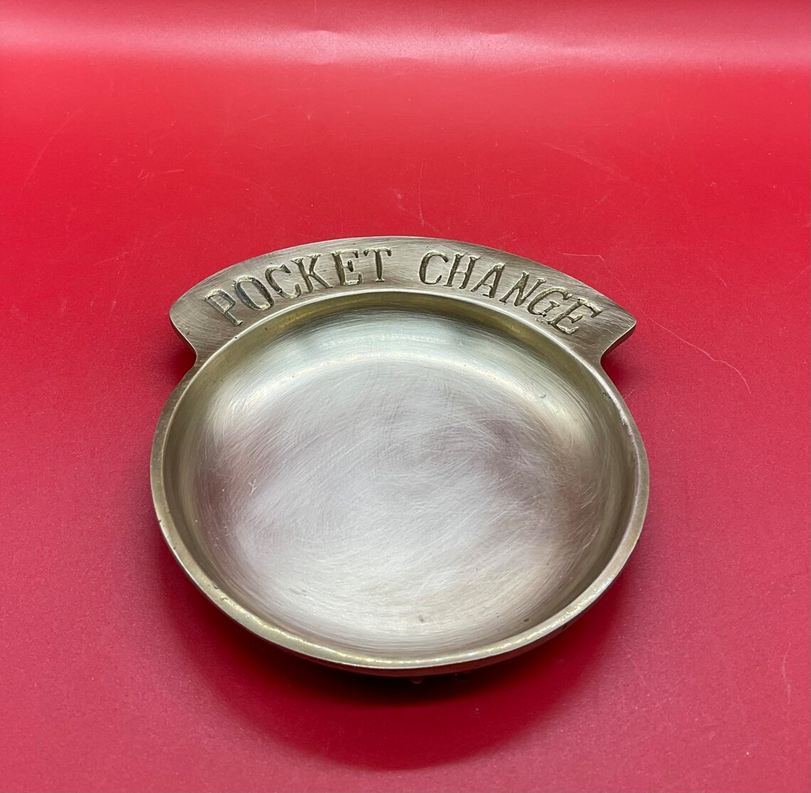 Vintage Solid Brass Pocket Change Valet Dish - Etsy