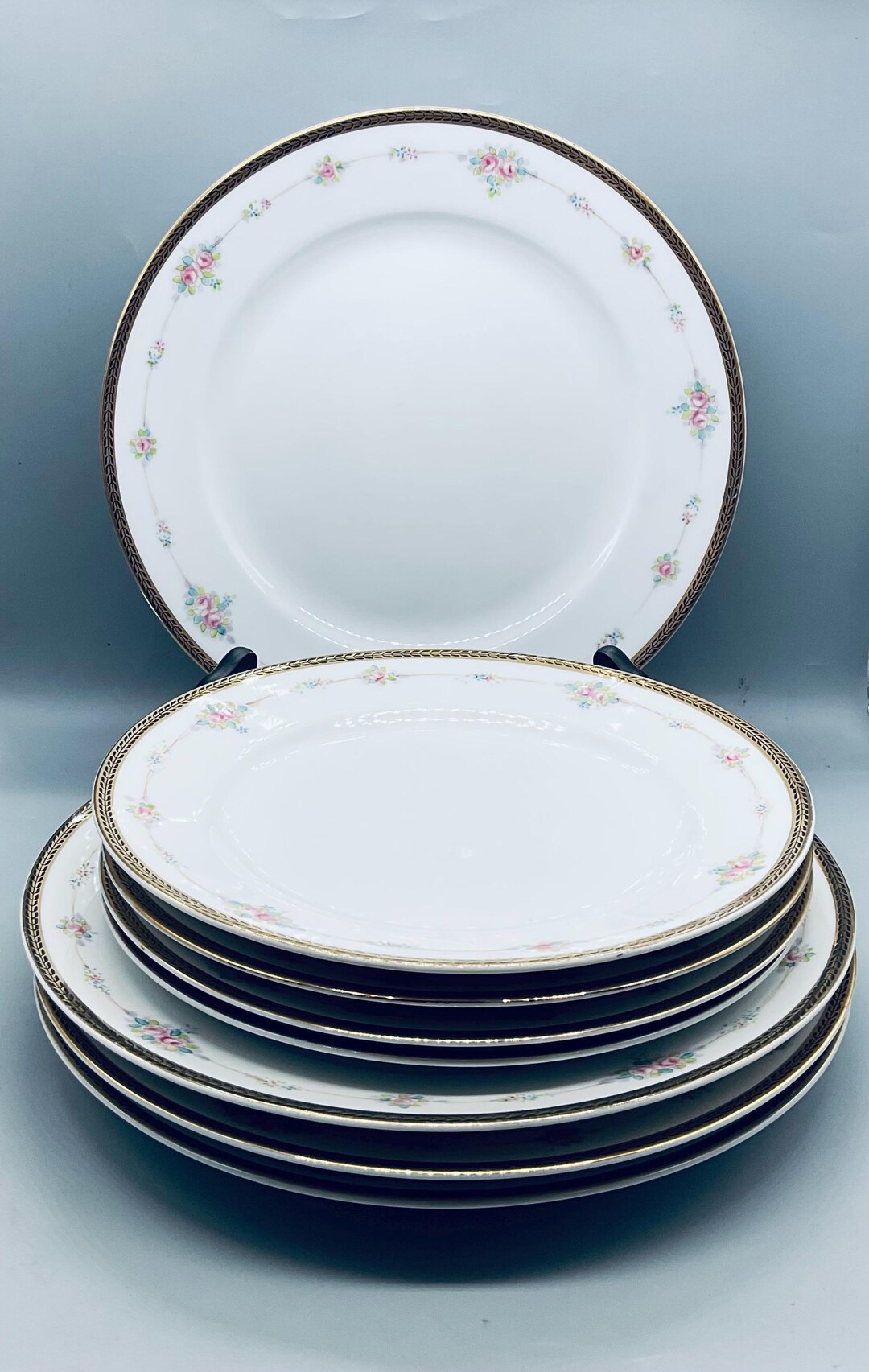 Vintage Noritake M Hand Painted Nippon 4 Dinner Plates and 4 Salad ...