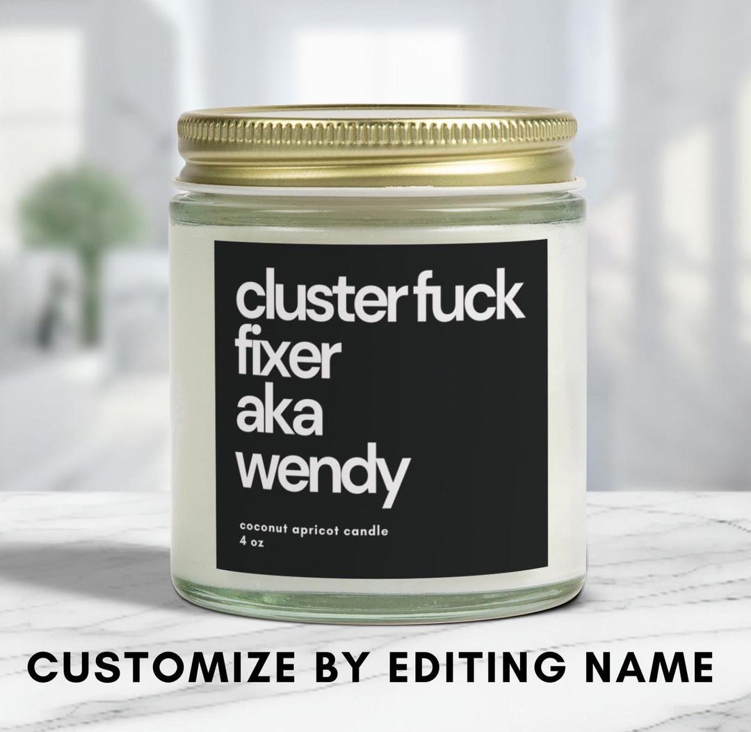 Cluster Fuck Fixer Candle: Funny Personalized Boss Gift - Etsy