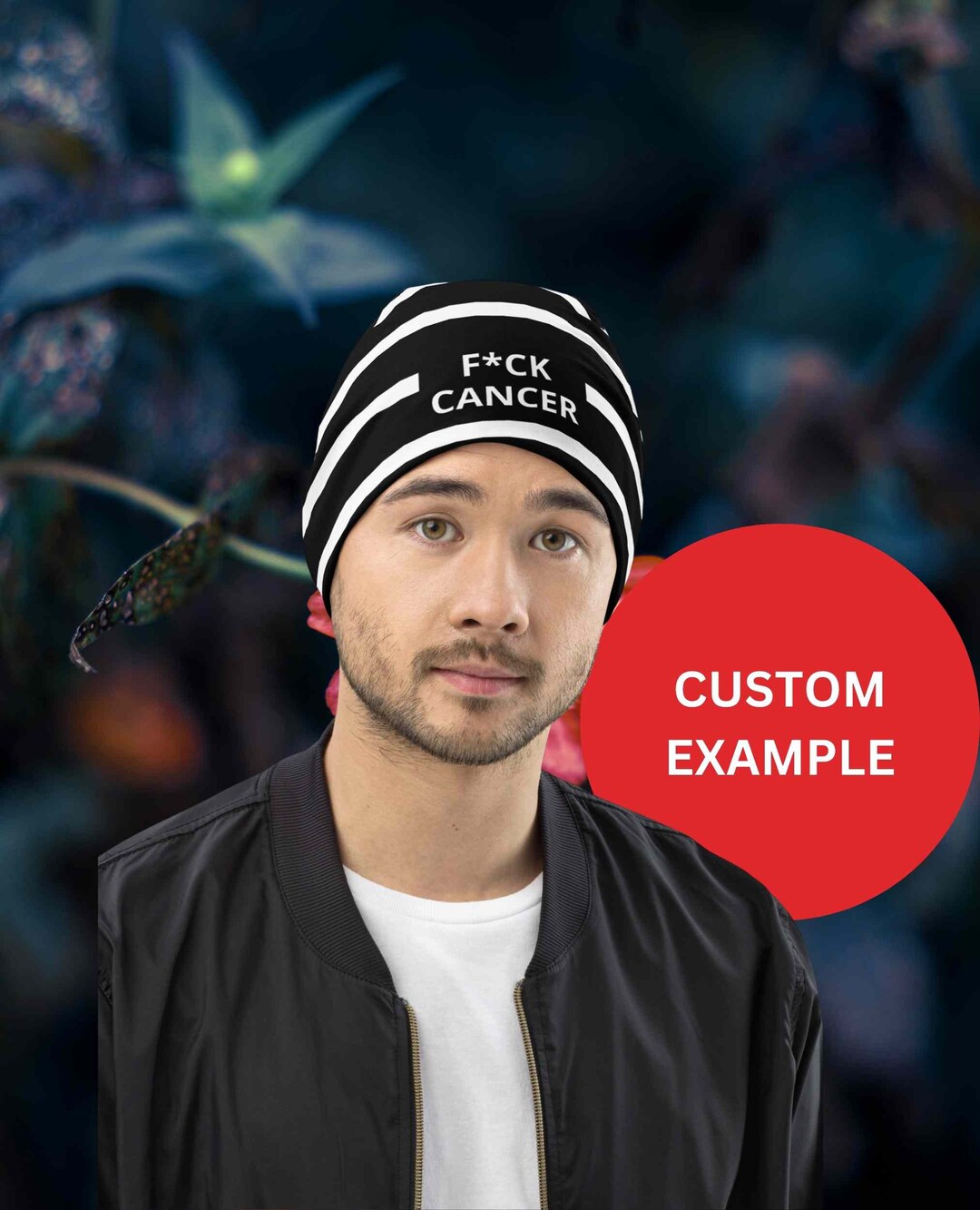Custom Beanie Fuck Cancer Beanie Men Soft Beanie Breast Cancer Beanie ...