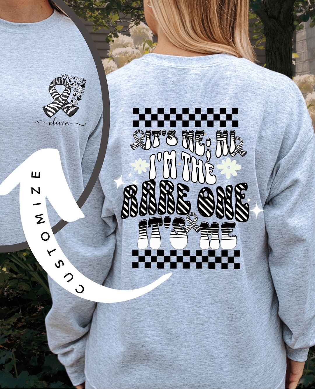 Personalized Rare Illness Disease Sweatshirt Custom It's Me I'm the ...