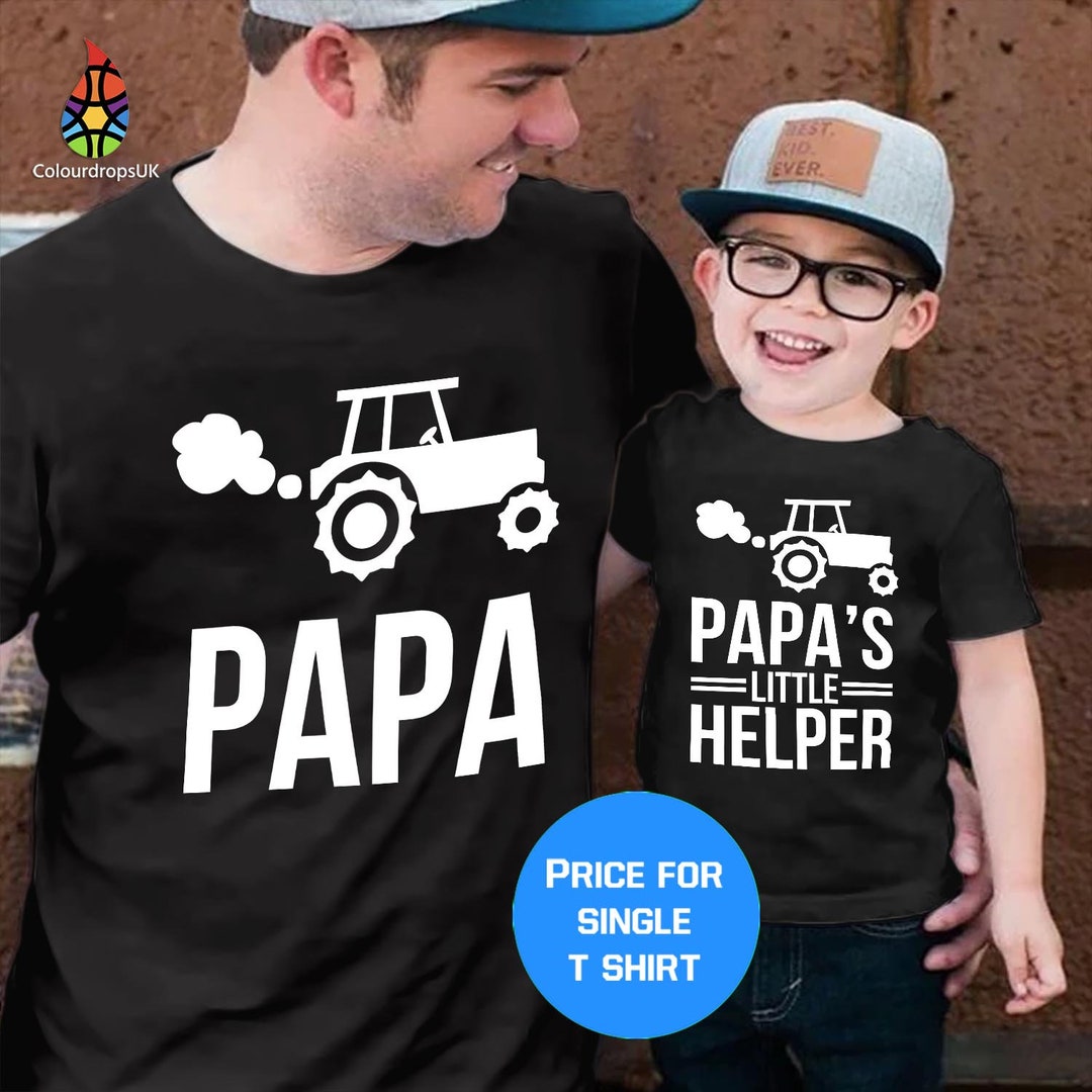 Tshirt 1144 Papa Papa's Little Helper Father's Day - Etsy