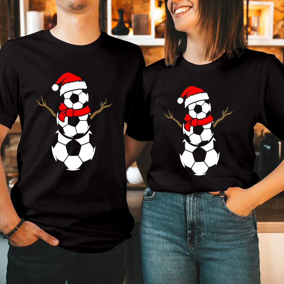 TSHIRT 5298 FOOTBALL SNOWMAN Christmas T-shirt Rudolph Reindeer Santa ...