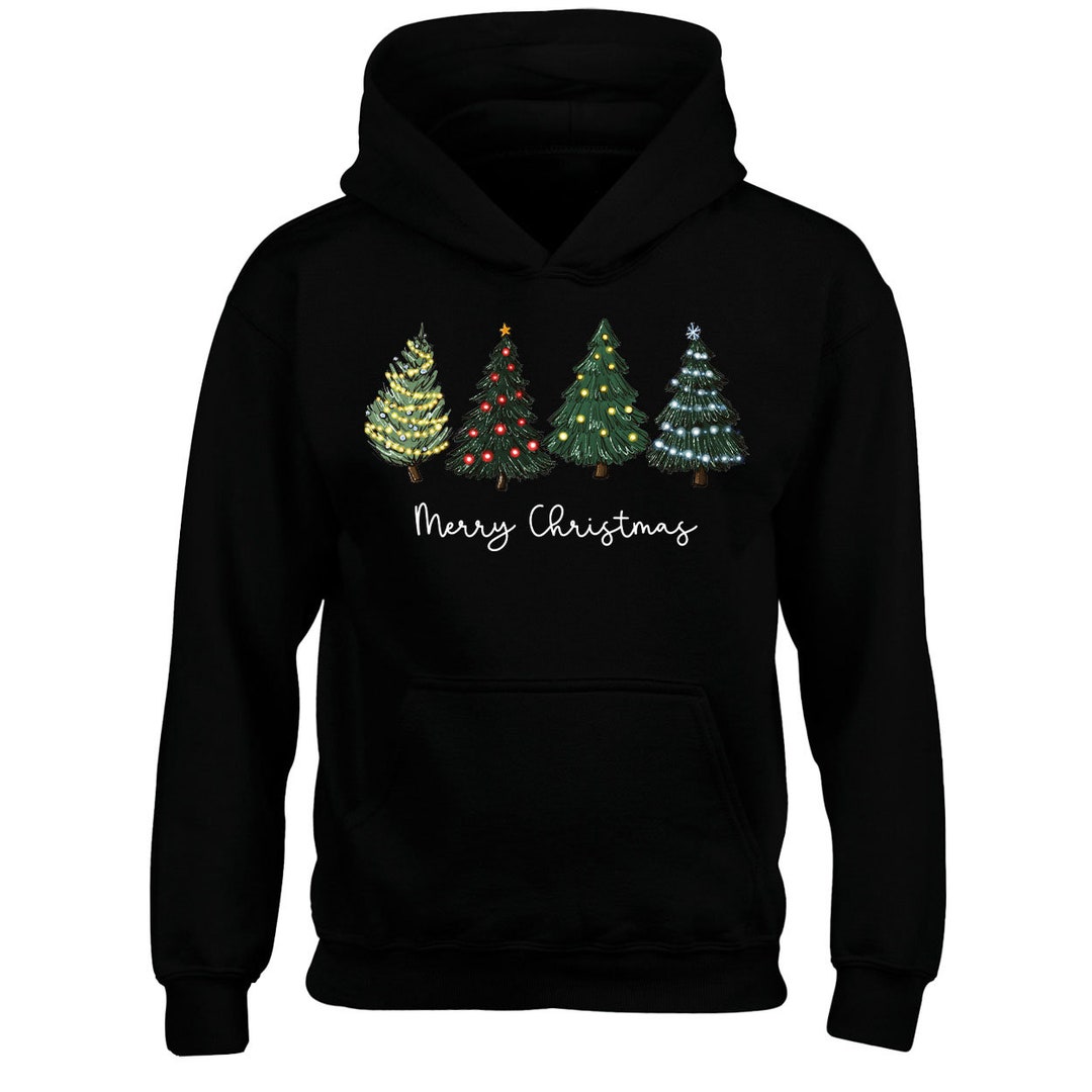 HOODIE MC-5051 LIGHT Christmas Tree Hoodies Merry Xmas Reindeer Snow ...