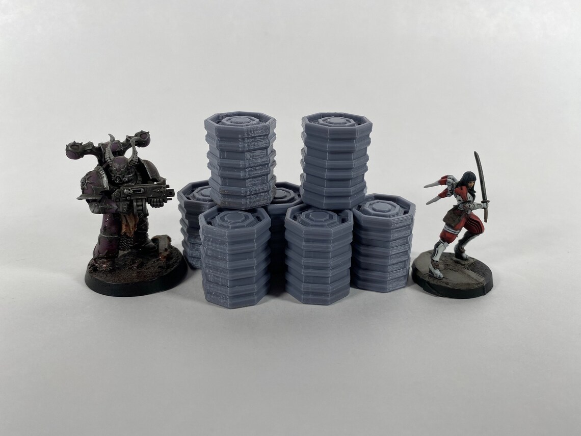 8 Sci-fi Hexagonal Barrels 3D Printed Tabletop Terrain | Etsy