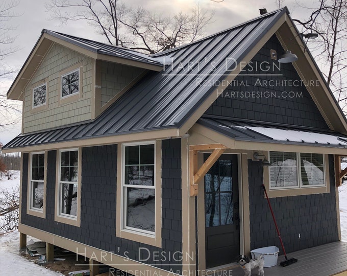 7x9 Meters Cabin House FLOORPLAN 2 Bedrooms House Plan Tiny House 1 ...