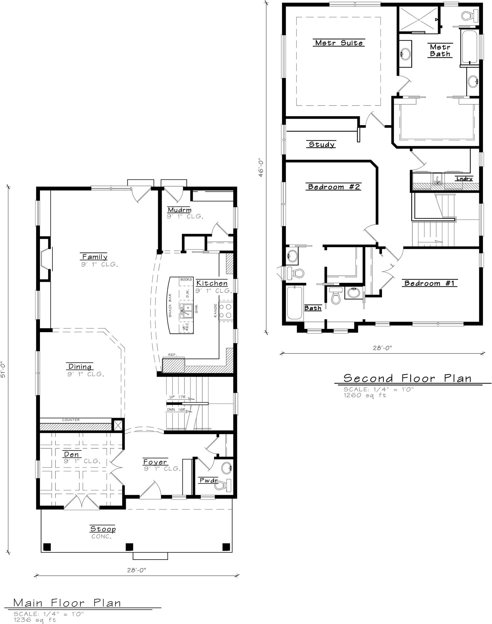 Craftsman Home Plan for Narrow Urban Lots, Craftsman House Design Floor ...