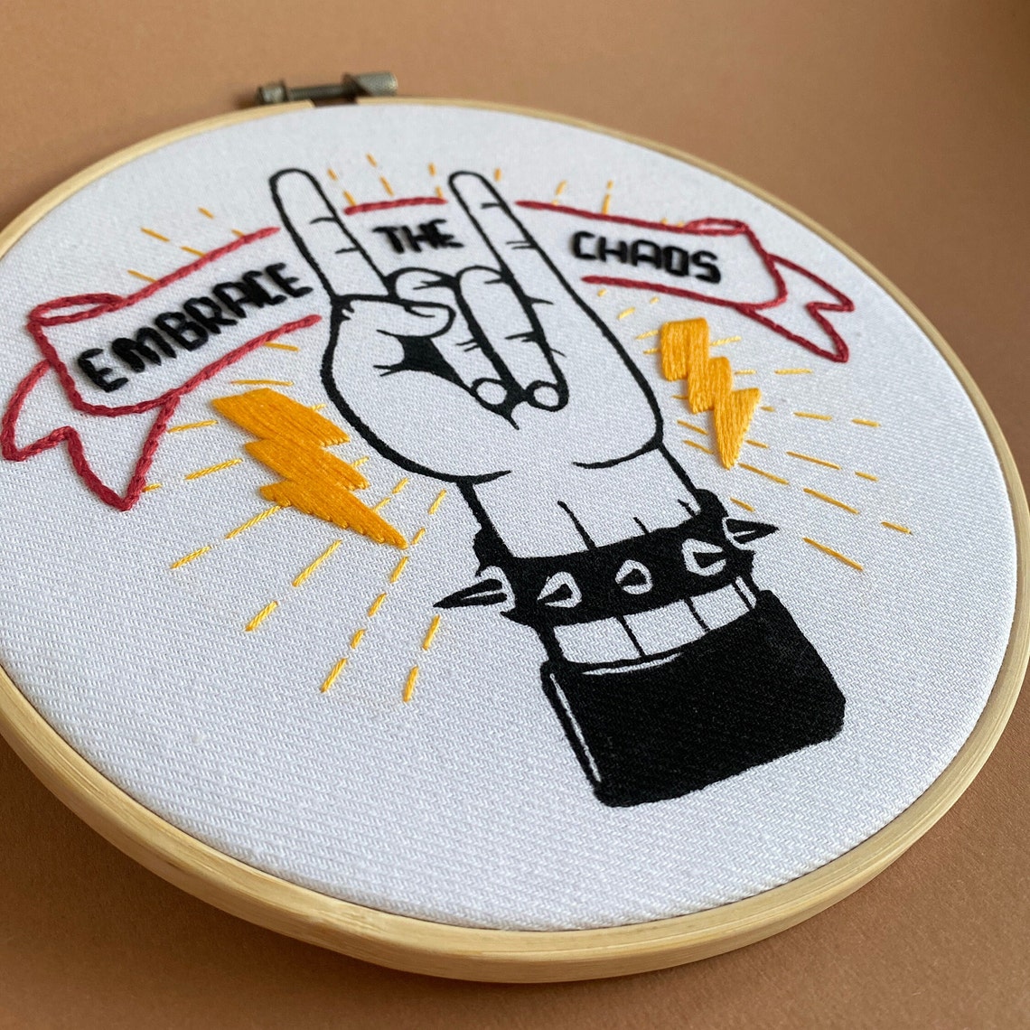 Embroidery Artwork, Rock and Roll, Rock Music Lovers, Custom Hand ...