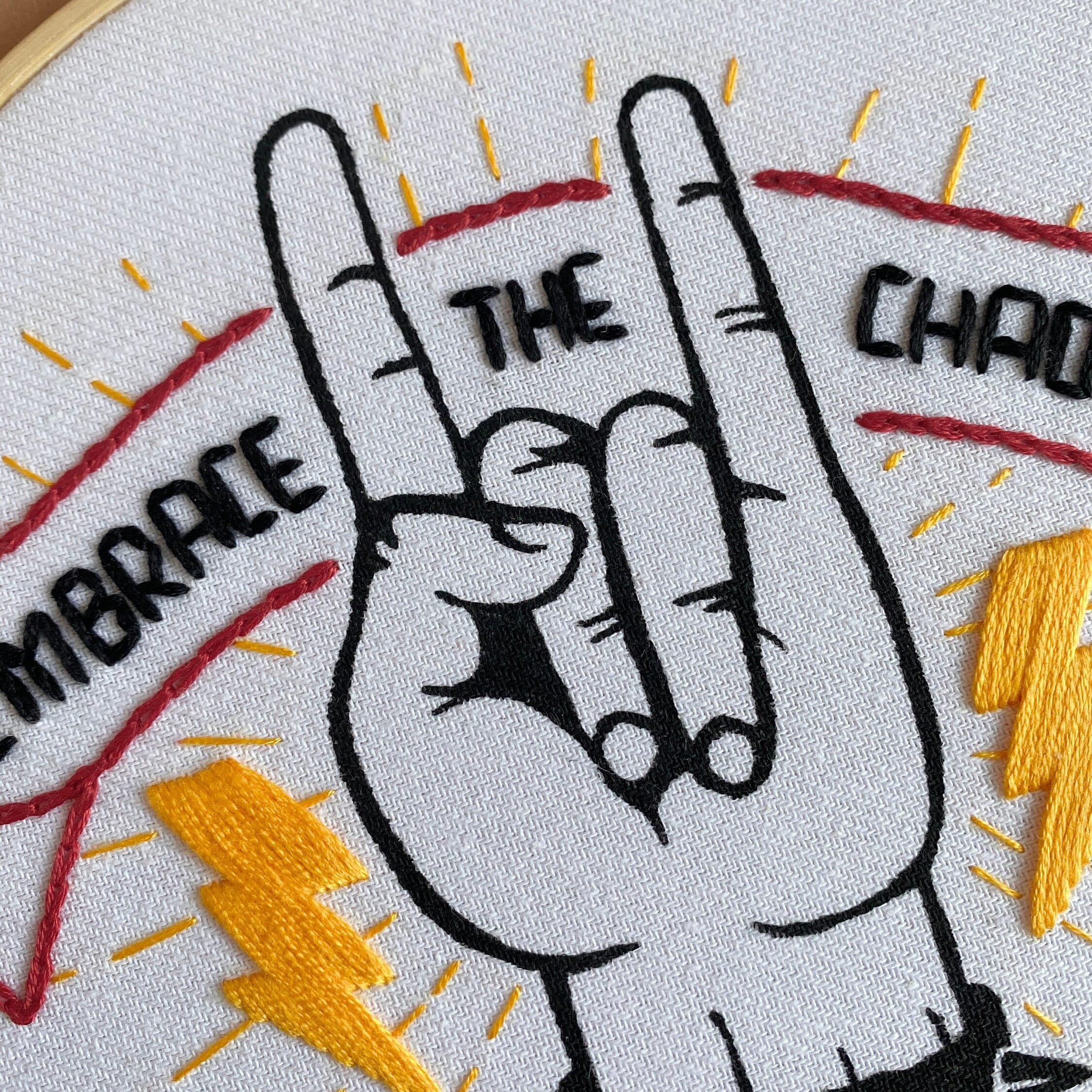 Embroidery Artwork, Rock and Roll, Rock Music Lovers, Custom Hand ...
