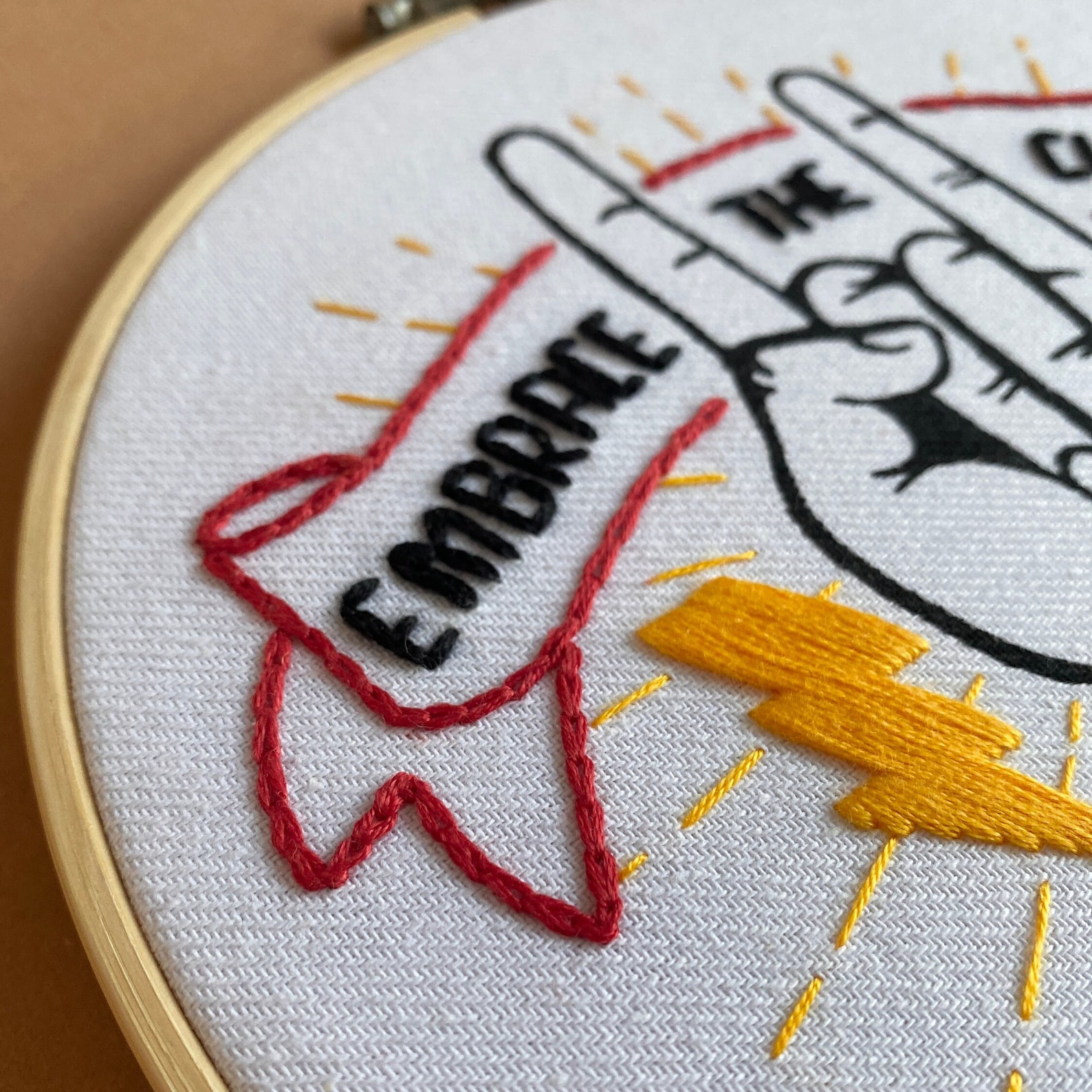 Embroidery Artwork, Rock and Roll, Rock Music Lovers, Custom Hand ...