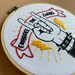 Embroidery Artwork, Rock and Roll, Rock Music Lovers, Custom Hand ...