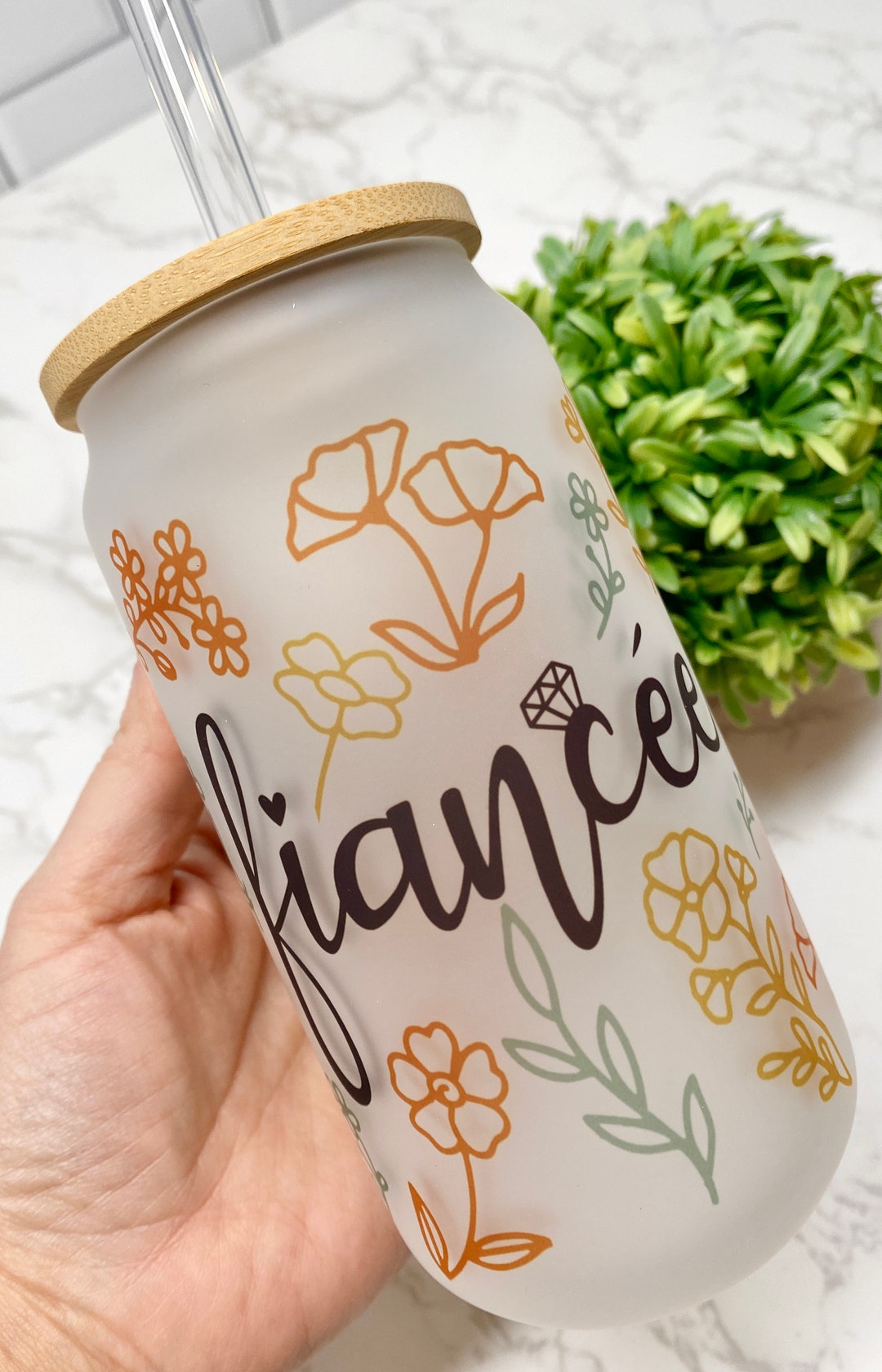 Can Glass, Coffee Glass, Soda Can Glass, Beer Can Glass With Bamboo Lid ...