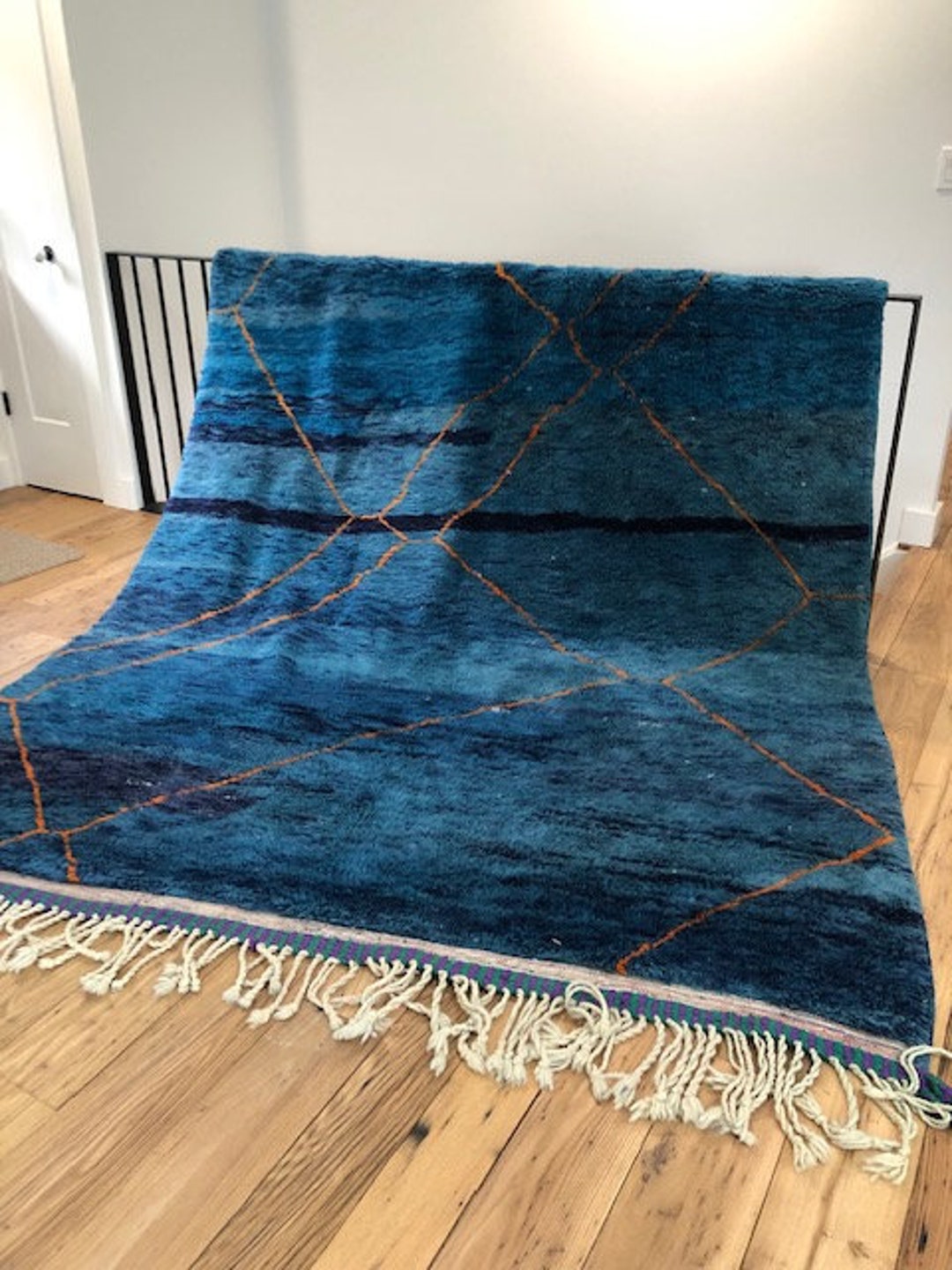 KNICKS FAN - Beni Mririt Moroccan Rug 7 Ft X 9 Ft - Etsy