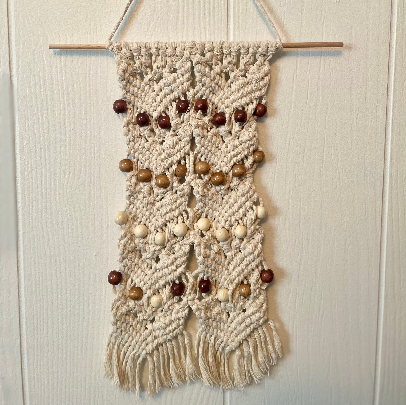 Beaded Macrame Wall Hanging - Etsy