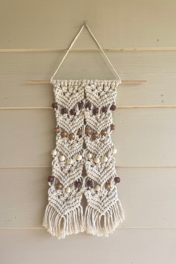 Beaded Macrame Wall Hanging | Etsy