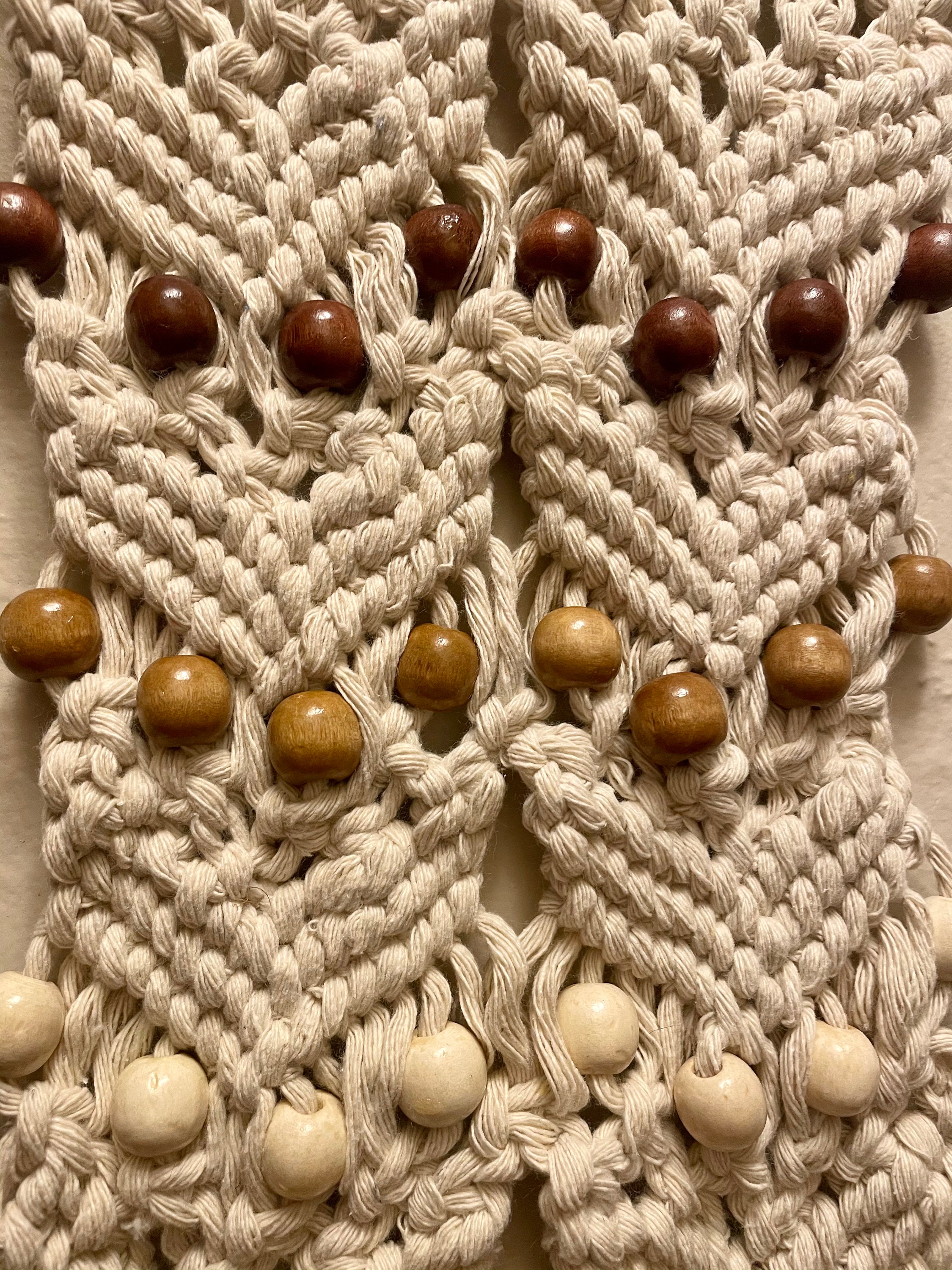 Beaded Macrame Wall Hanging - Etsy