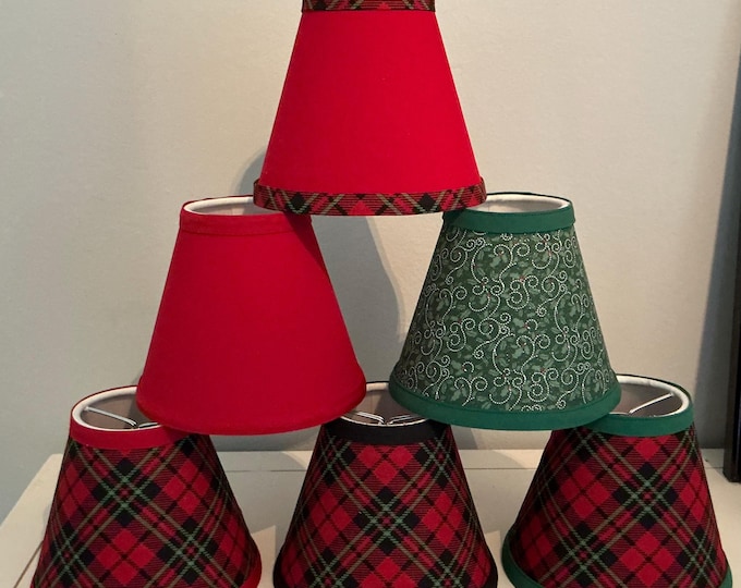Christmas Lamp Shades, Chandeliers Shades, Sconces Shades, Clip On, All ...