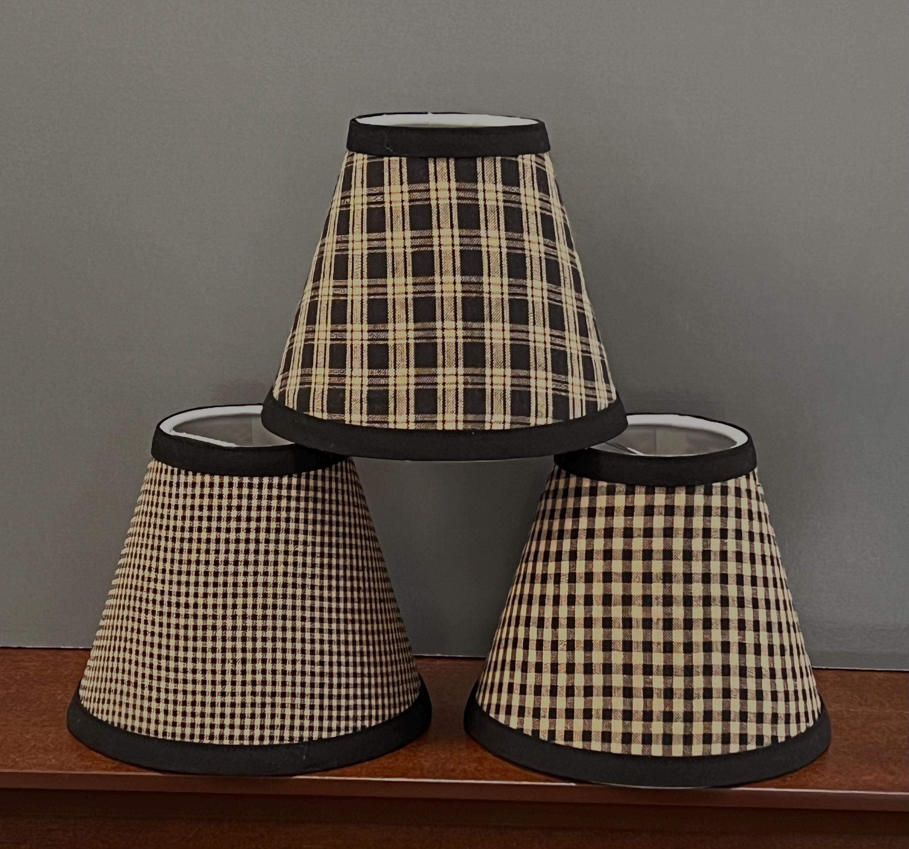 Chandelier Sconce Mini Lamp Shade in Black and Tan - Etsy