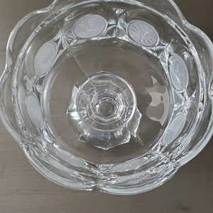 Vintage Fostoria Coin Dot Clear Glass Candy Dish/compote/wedding Dish ...