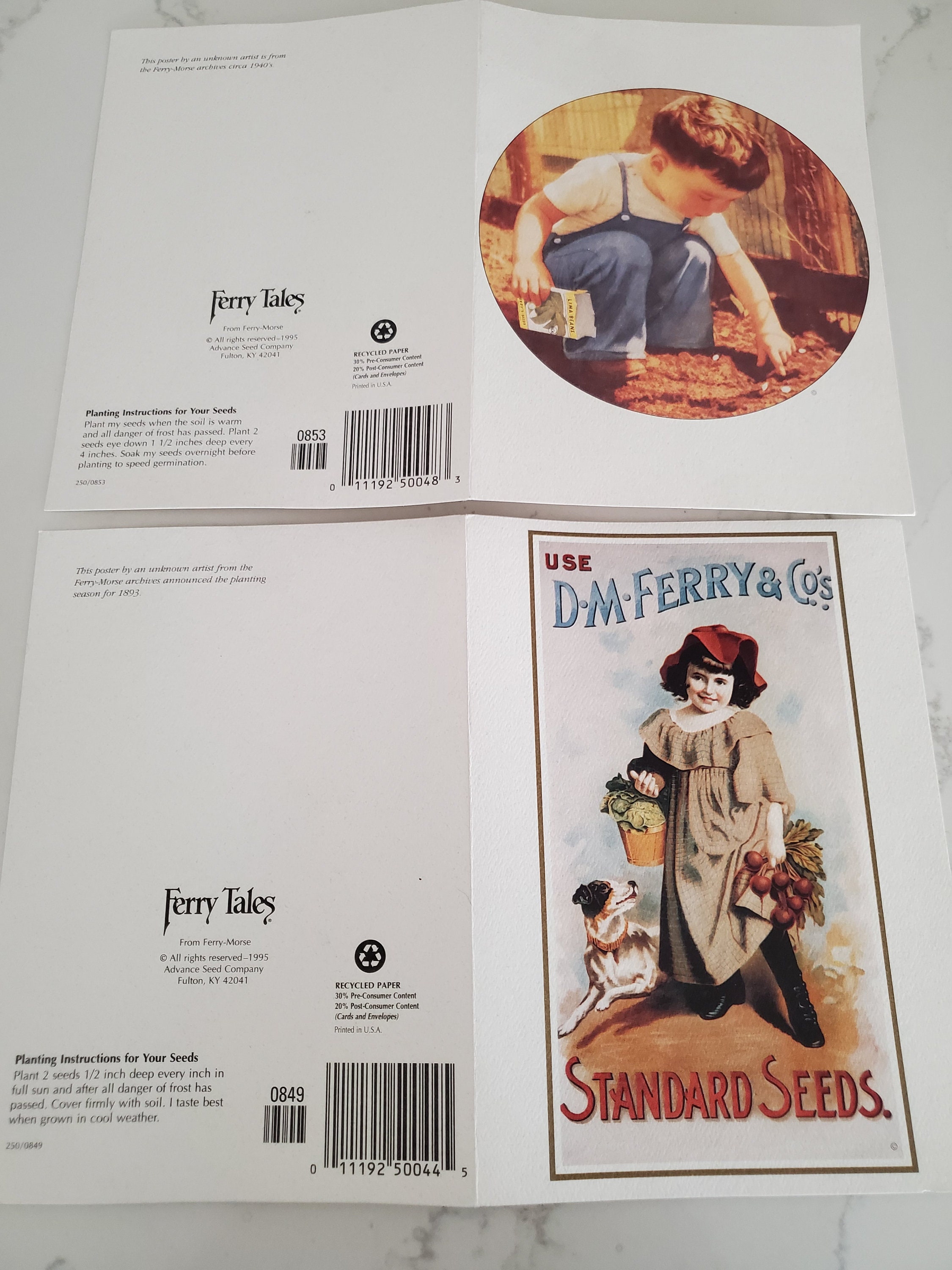 Vintage Ferry Tales Seed Cards 1995 Set of 4 Different Designs - Etsy