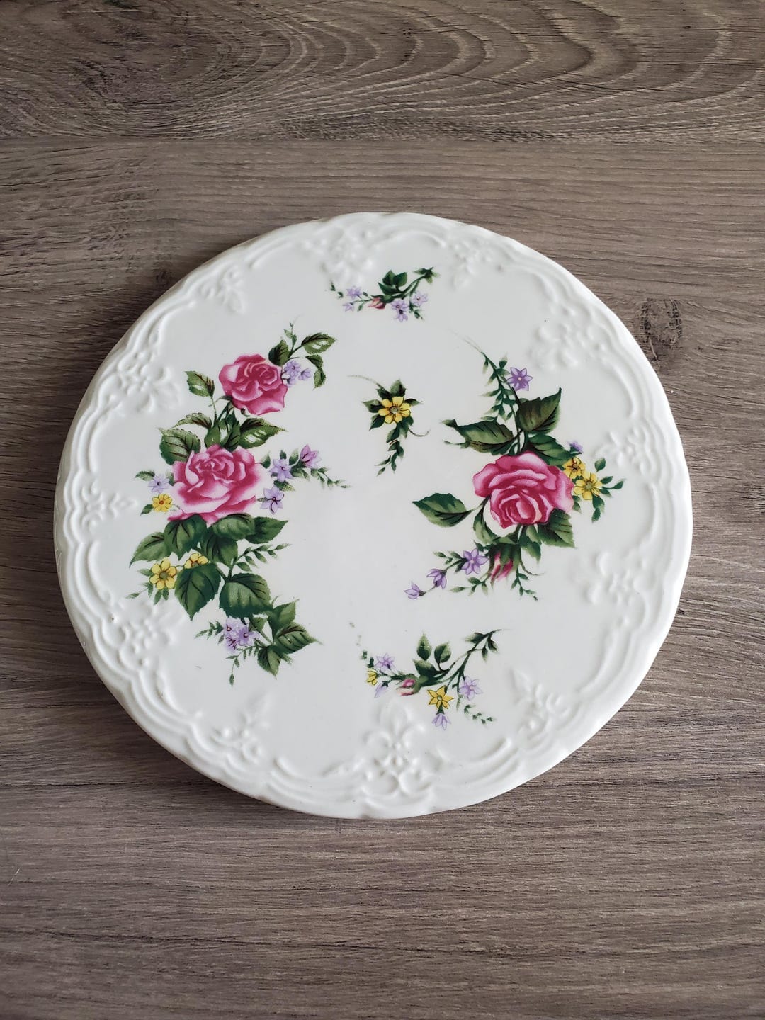 Vintage HTF Beverly Rose Collection Floral Embossed Trivet 1980's - Etsy