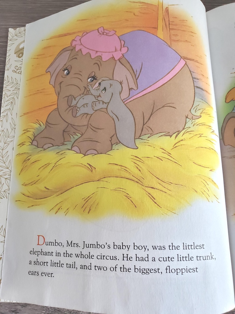 Vintage 1988 Walt Disney's Dumbo Little Golden Book Hardcover #104-67 ...