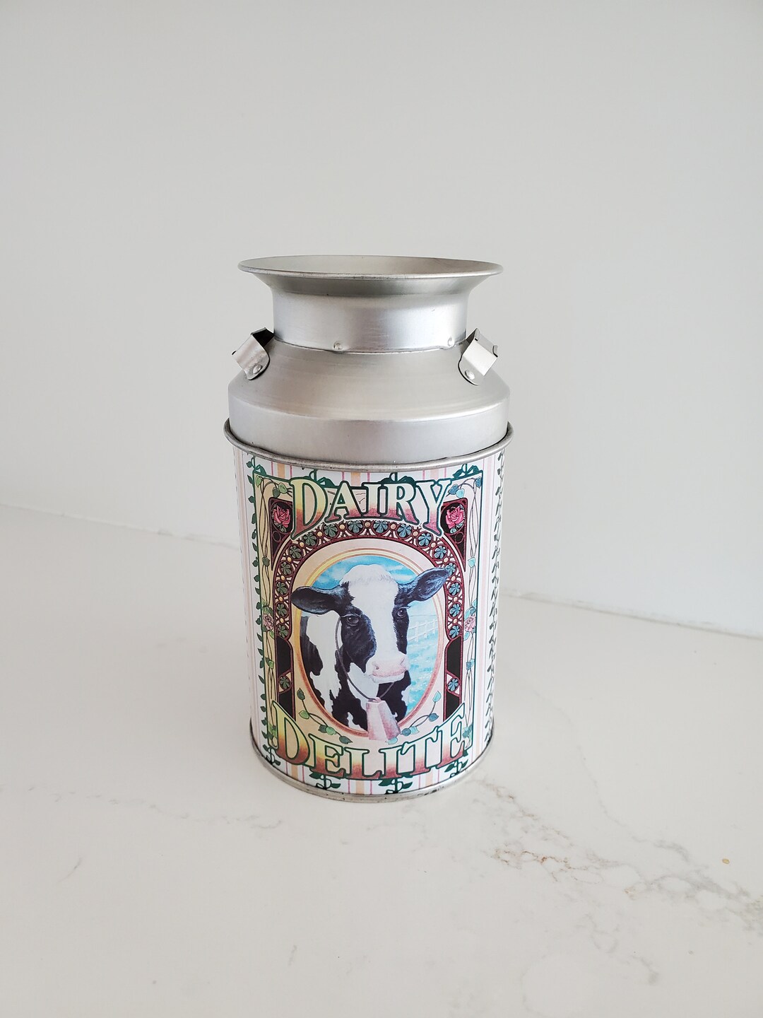 Vintage Dairy Delite Cow Mini Milk Can Tin - Etsy