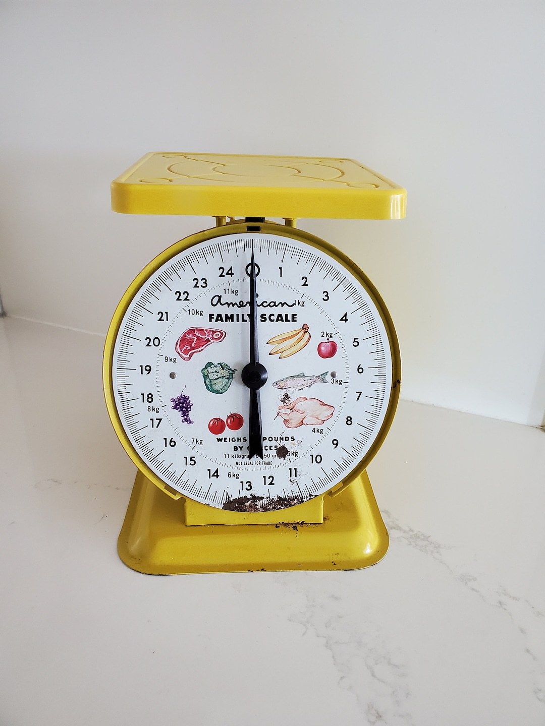 Vintage American Family Scale in Yellow - Etsy
