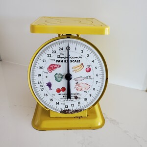 Vintage American Family Scale in Yellow - Etsy