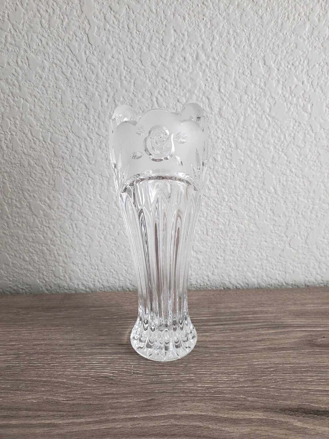 Vintage Oneida Crystal Bud Vase "southern Garden" Pattern Germany 1990 ...