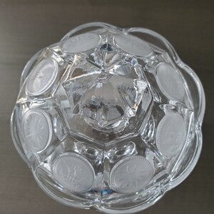Vintage Fostoria Coin Dot Clear Glass Candy Dish/compote/wedding Dish ...