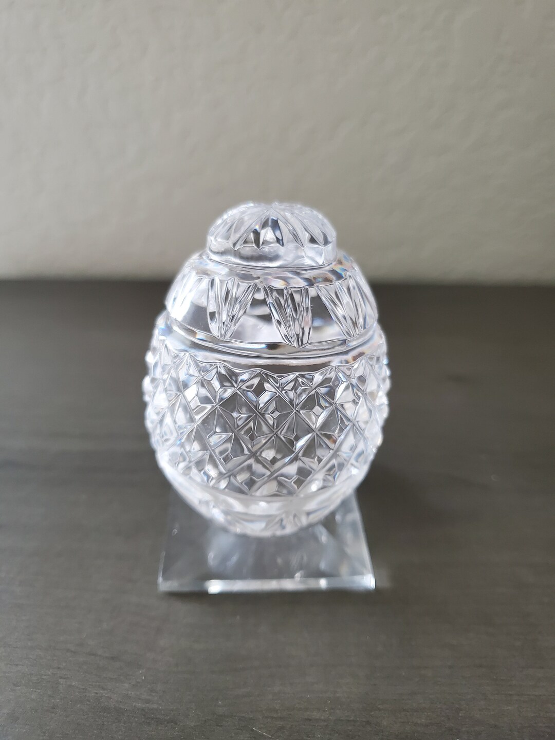 Vintage Lead Crystal Egg and Stand Paperweight Made in France - Etsy