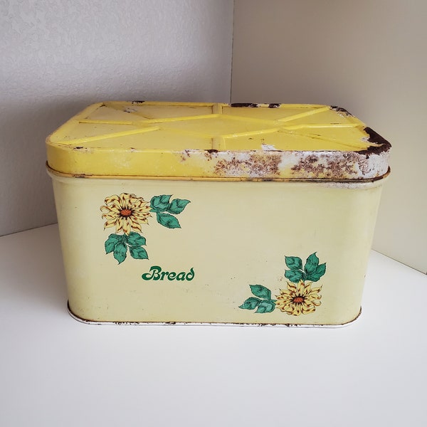 Yellow Bread Box - Etsy