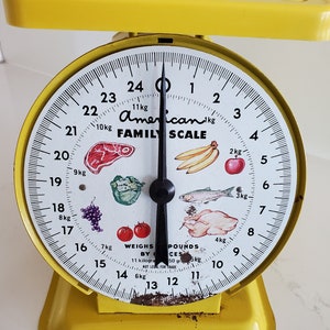 Vintage American Family Scale in Yellow - Etsy