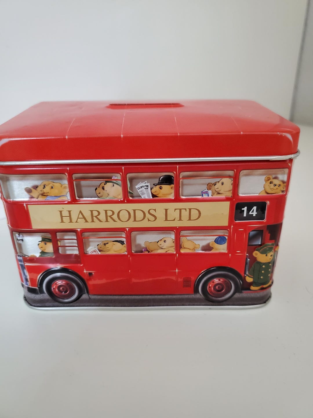 Harrods Knightsbridge London Metal Double Decker Red Bus Bank Made in ...
