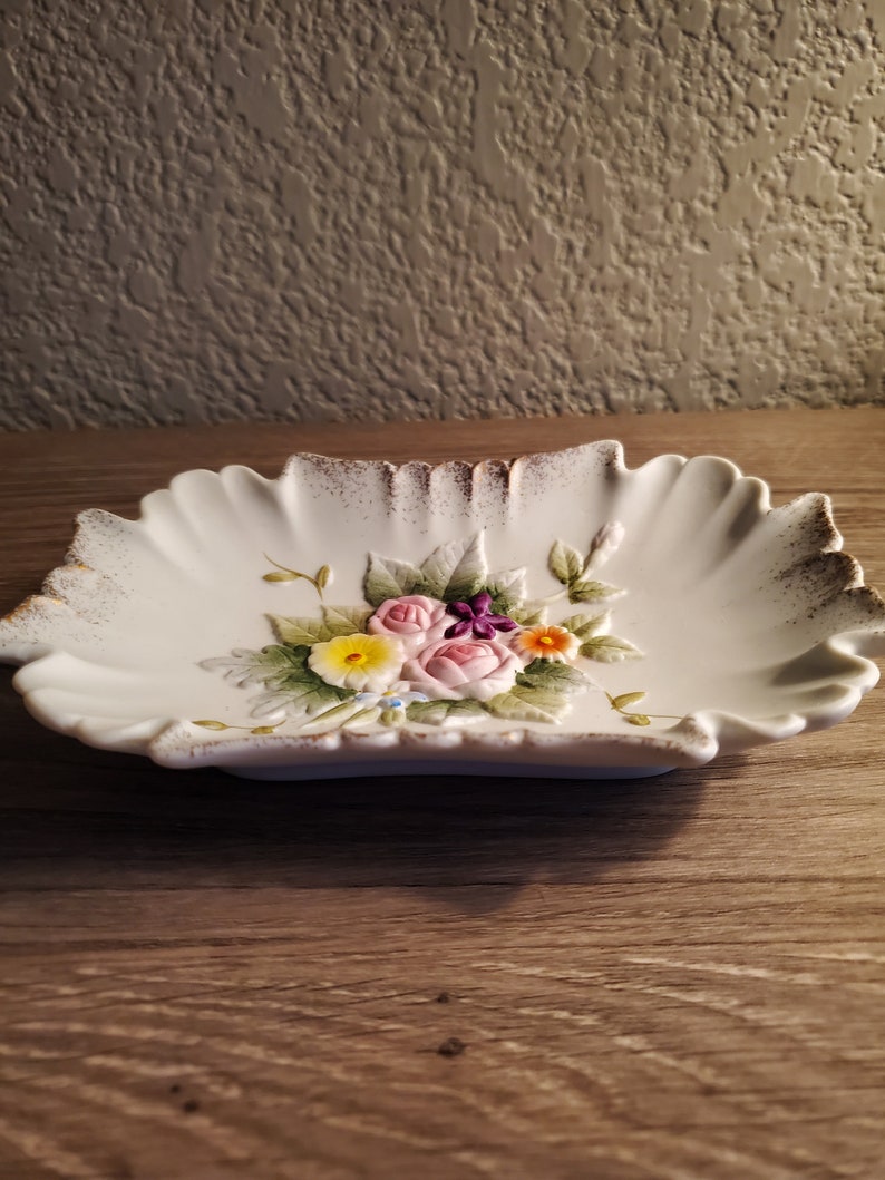Vintage Seto Ceramics/lefton Floral Trinket Dish #53217 Japan - Etsy