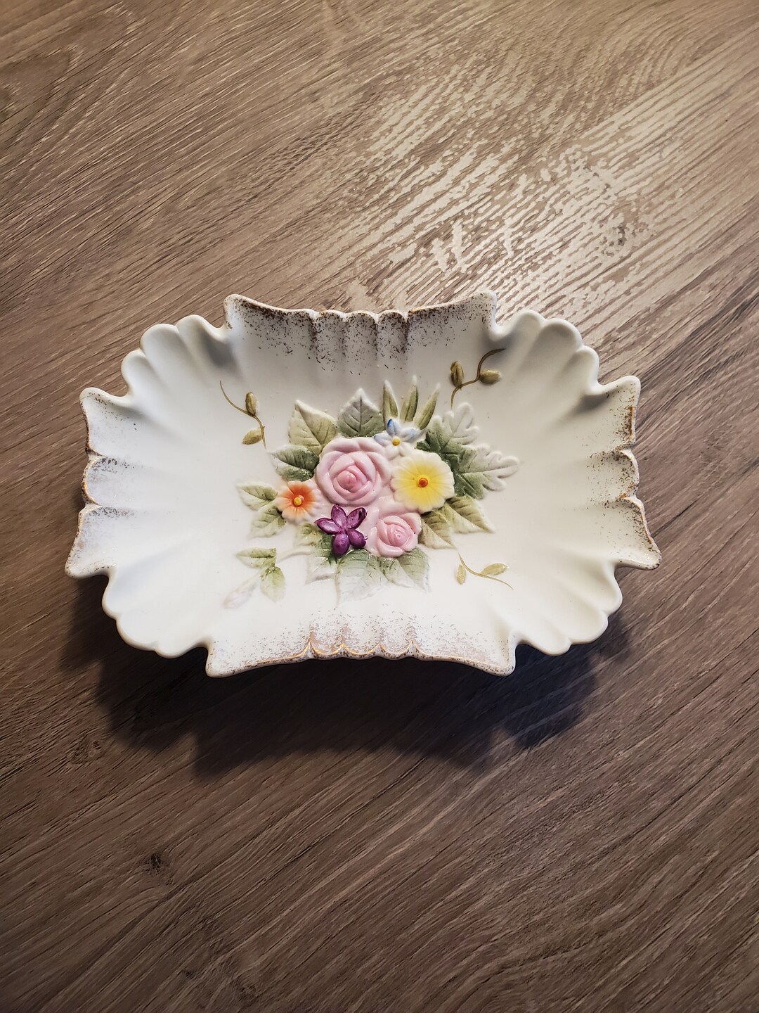 Vintage Seto Ceramics/lefton Floral Trinket Dish #53217 Japan - Etsy